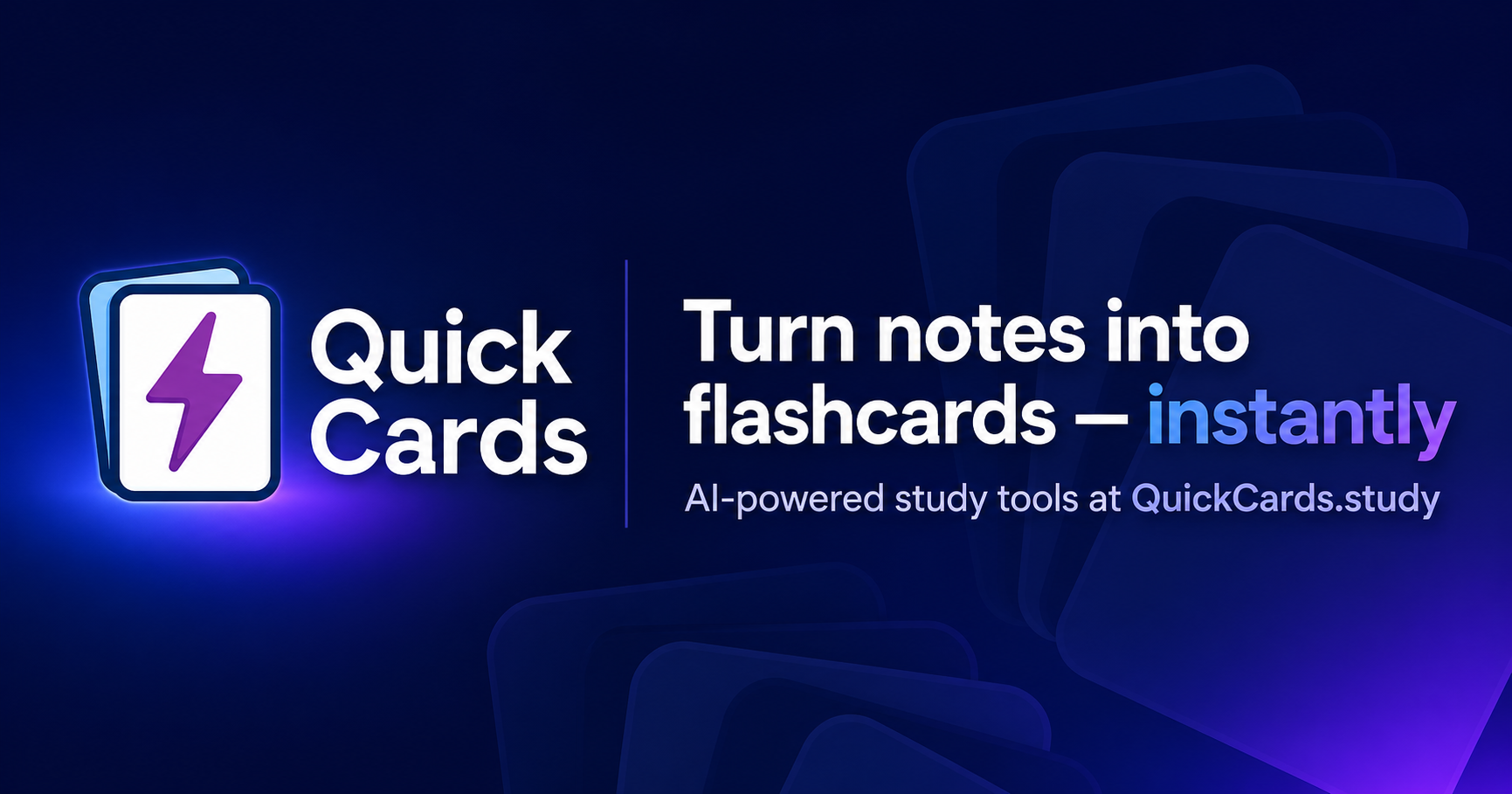 QuickCards — AI Flashcard Maker & Quizlet Alternative